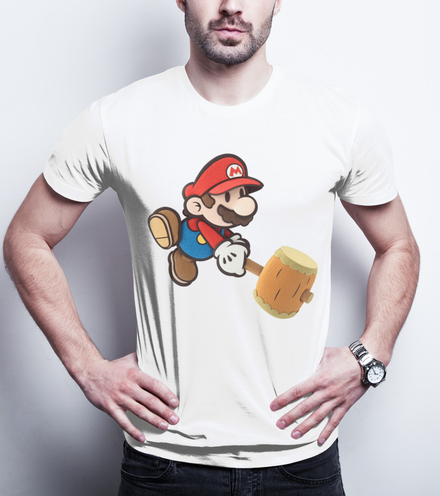 Super Mario Paper Hammer Mario T-Shirt