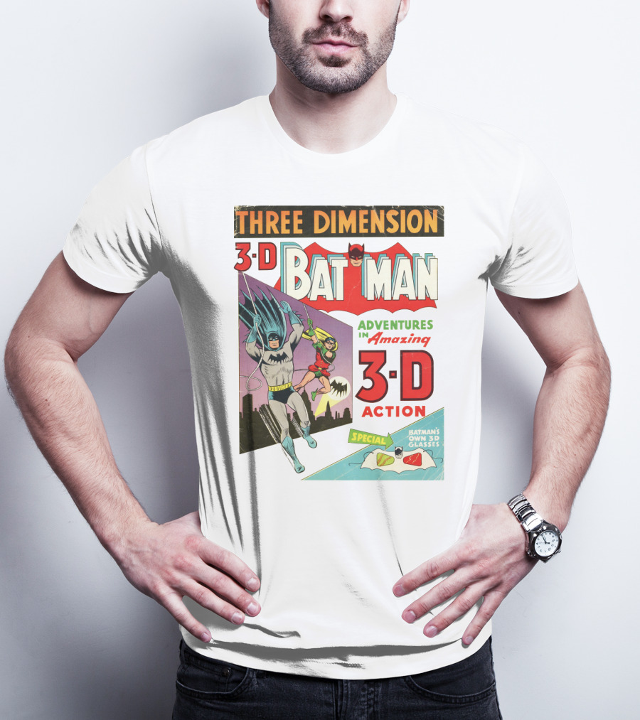 Three Dimension 3-D Batman Adventures In Amazing 3-D Action Special Batman's Own 3-D Glasses T-Shirt