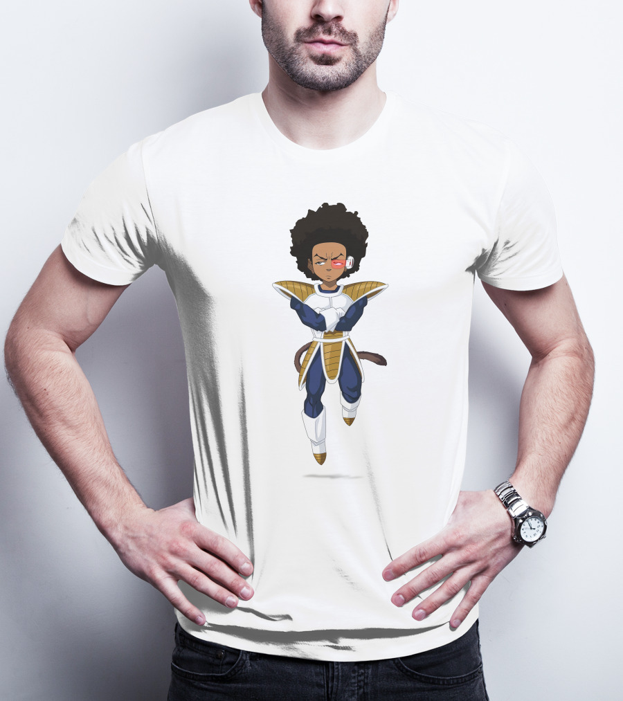 Huey Freeman X Saiyan Fusion Crossover Character T-Shirt