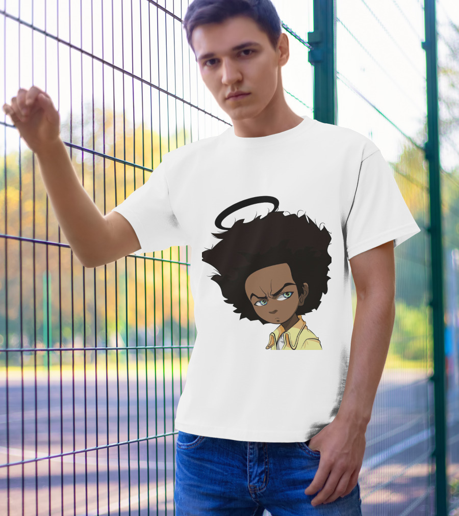 TBD7 Boondocks Huey Freeman Anime Halo T-Shirt