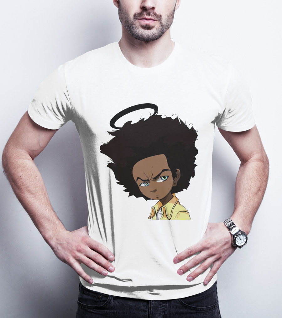TBD7 Boondocks Huey Freeman Anime Halo T-Shirt