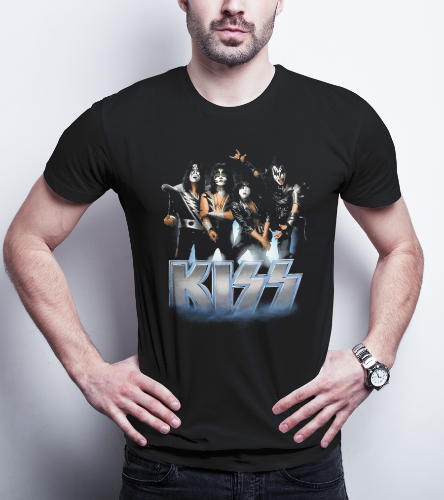 KISS Band Iconic Rock Group Members Face Paint And Costumes T-Shirt