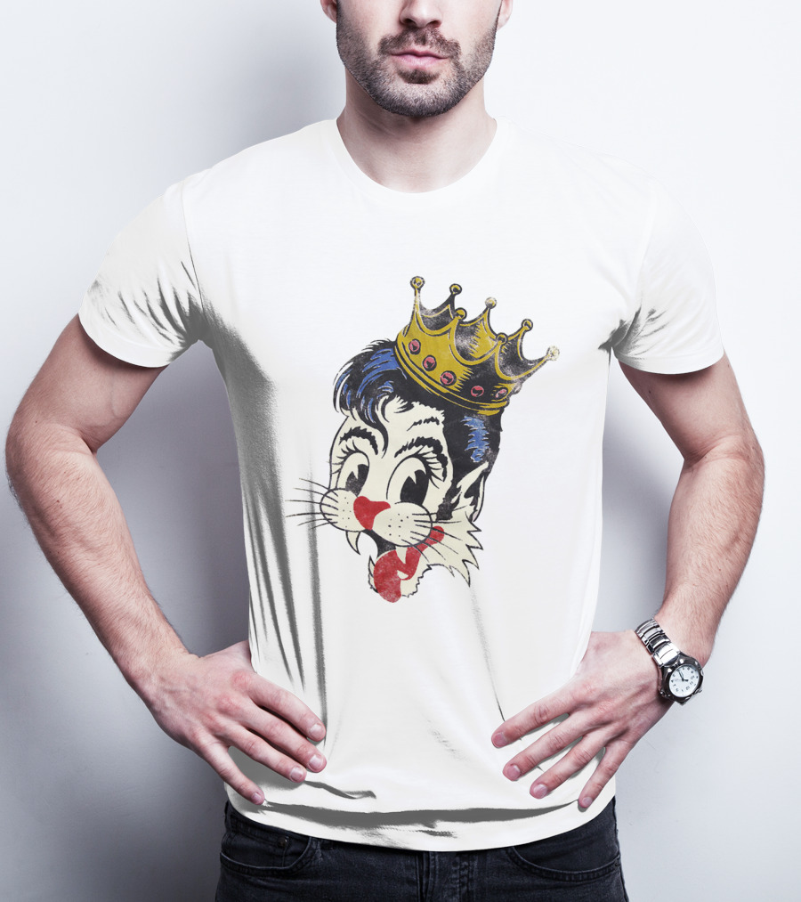 STC W Crowned Cat Face T-Shirt