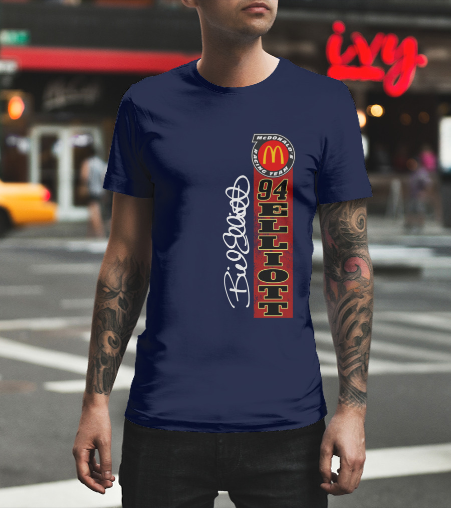 McDonald's Racing Team 94 Bill Elliott Signature T-Shirt