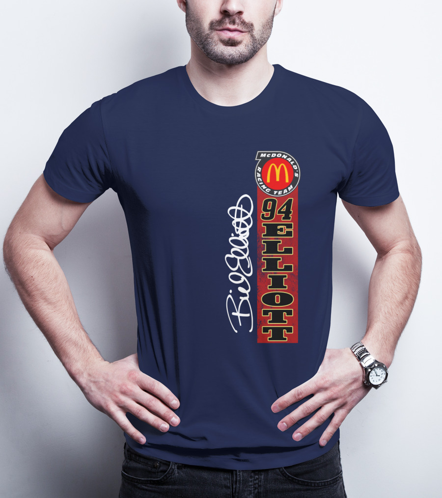 McDonald's Racing Team 94 Bill Elliott Signature T-Shirt