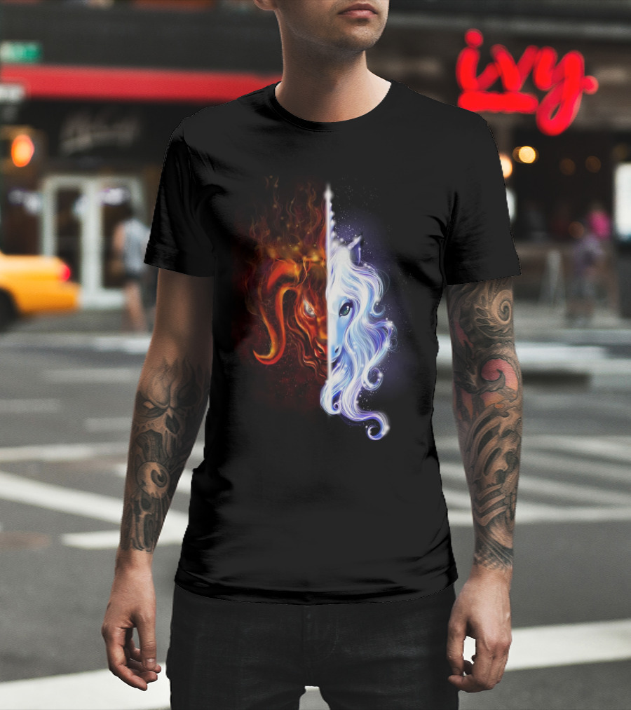 The Last Unicorn Duality Of Fire And Ice T-Shirt