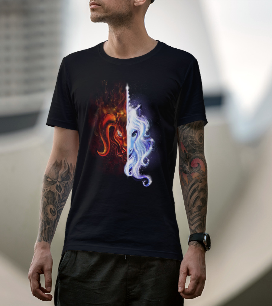 The Last Unicorn Duality Of Fire And Ice T-Shirt