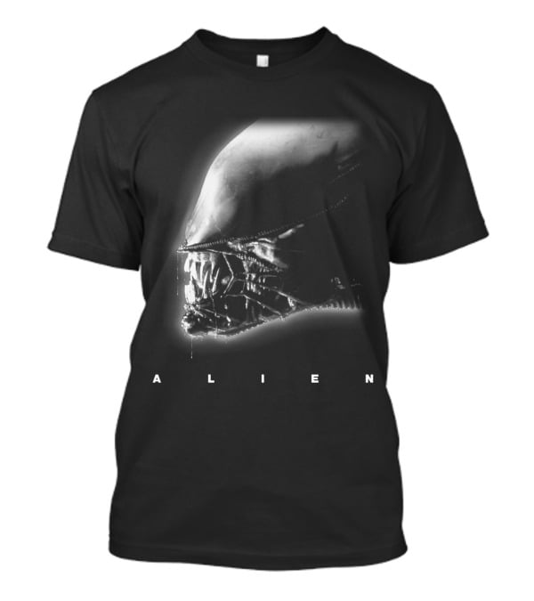 ALIEN Xenomorph Head Black And White Horror Movie Classic T-Shirt
