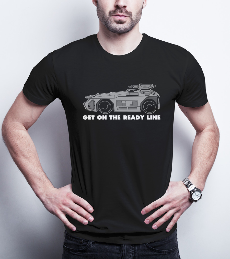 Get On The Ready Line Aliens Armored Personnel Carrier T-Shirt