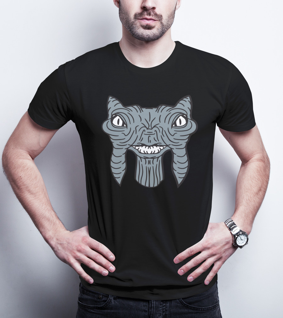 Alien Monster Creature Face Drawing T-Shirt