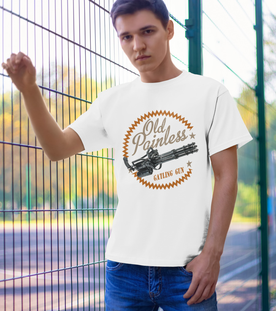 Old Painless Gatling Gun Predator T-Shirt