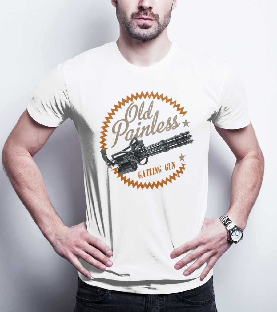 Old Painless Gatling Gun Predator T-Shirt