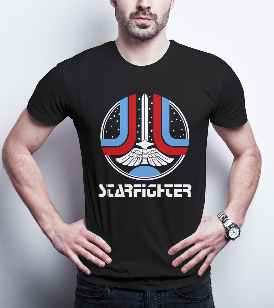 Starfighter 1984 Iconic Sci-Fi Emblem With Sword And Wings T-Shirt