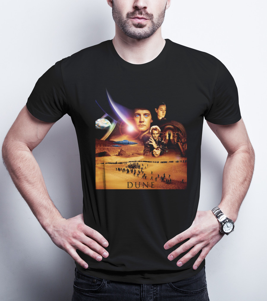 Dune Movie Characters And Desert Planet Collage T-Shirt