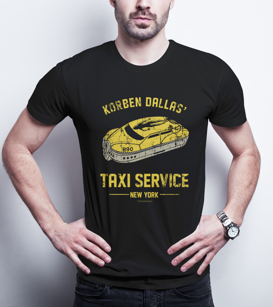 Korben Dallas' Taxi Service New York The Fifth Element B90 T-Shirt