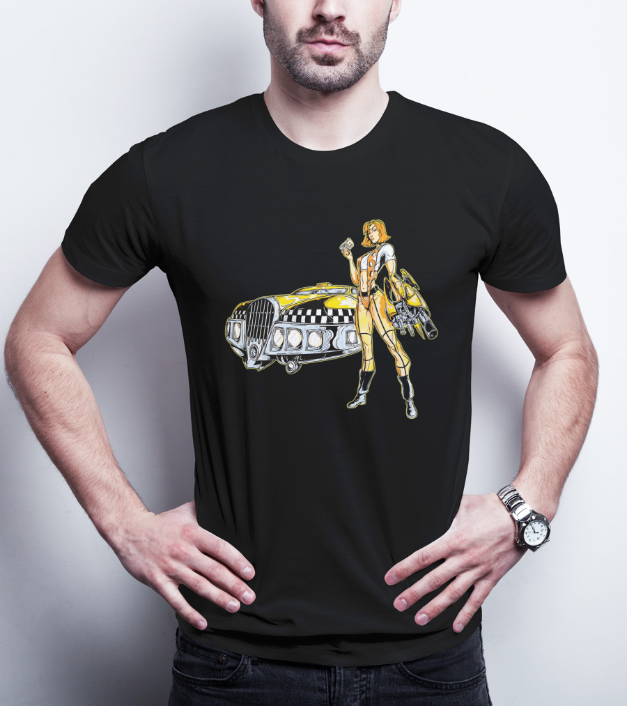 The Fifth Element Leeloo Dallas Vintage Taxi Cab T-Shirt