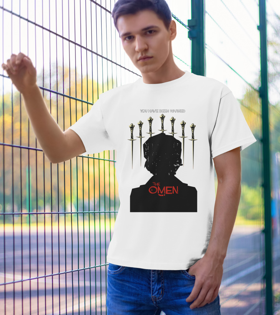 You Have Been Warned The Omen 1976 Silhouette And Daggers T-Shirt