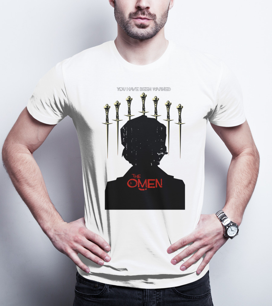 You Have Been Warned The Omen 1976 Silhouette And Daggers T-Shirt