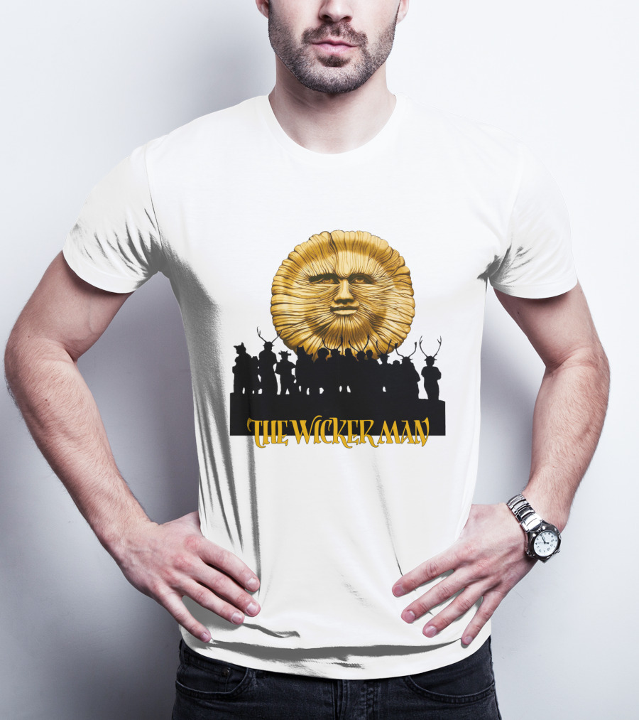 The Wicker Man Sun Face And Silhouetted Figures T-Shirt