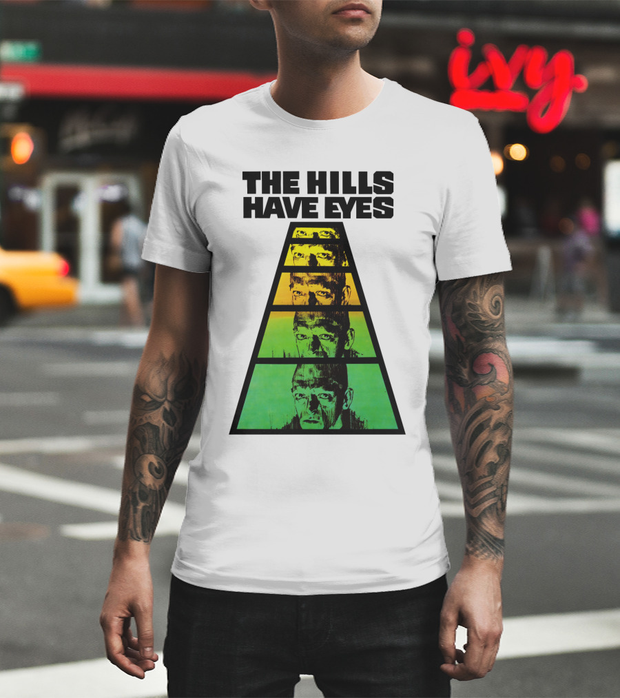 The Hills Have Eyes Retro 1977 Pyramid Faces T-Shirt