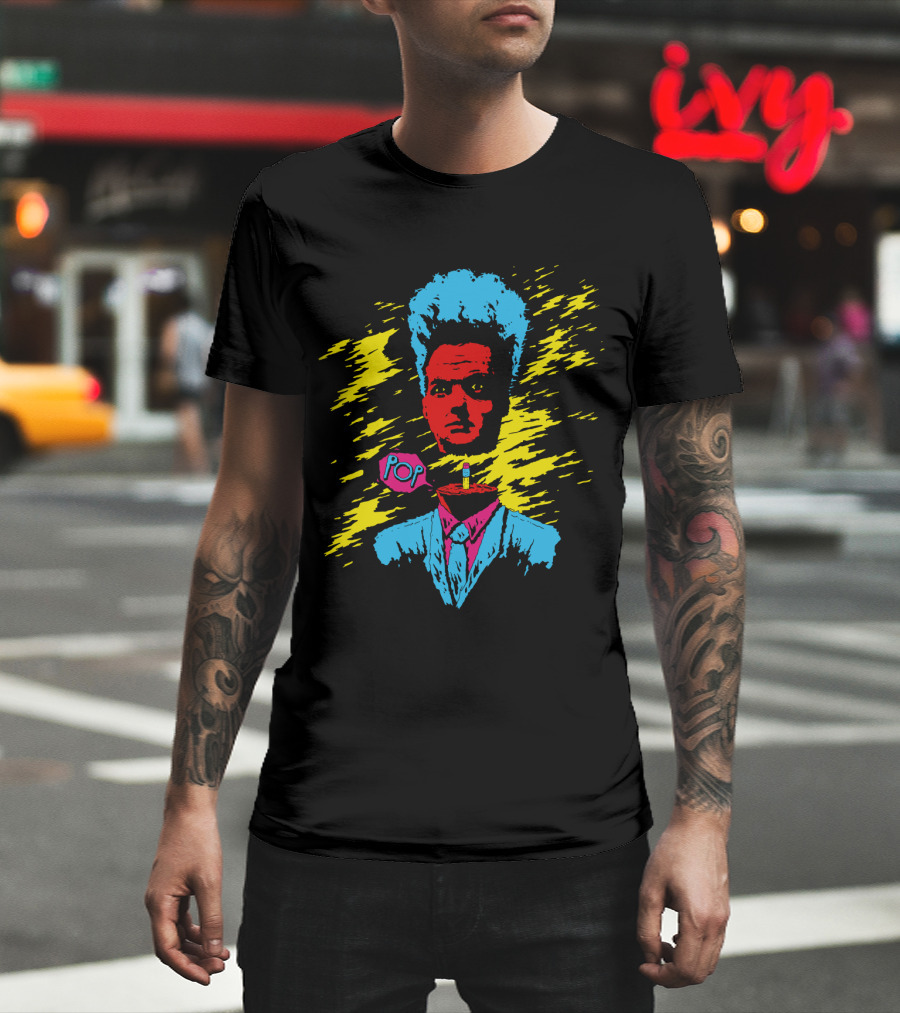 Eraserhead 1977 Pop Art Style With Colorful Lightning Background T-Shirt
