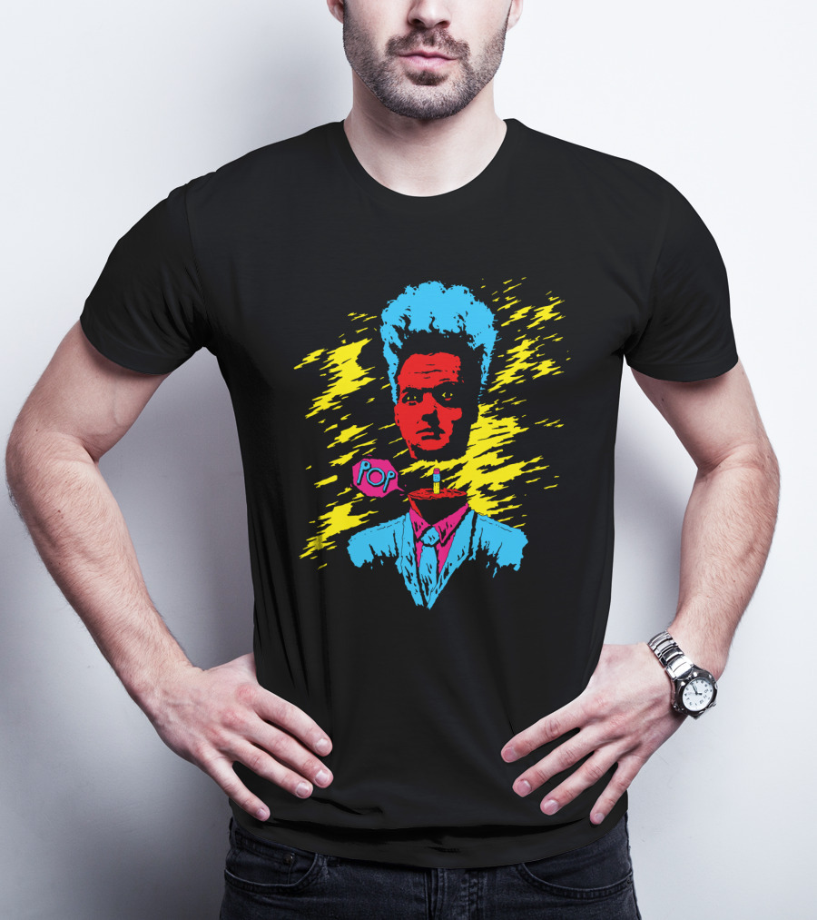 Eraserhead 1977 Pop Art Style With Colorful Lightning Background T-Shirt