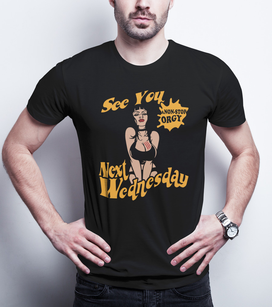 See You Next Wednesday An American Werewolf In London 1981 Eros Theatre Soho Non-Stop Orgy Certificate XXX T-Shirt