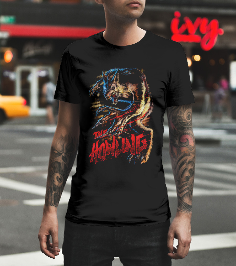 The Howling Werewolf Creature Retro Horror T-Shirt
