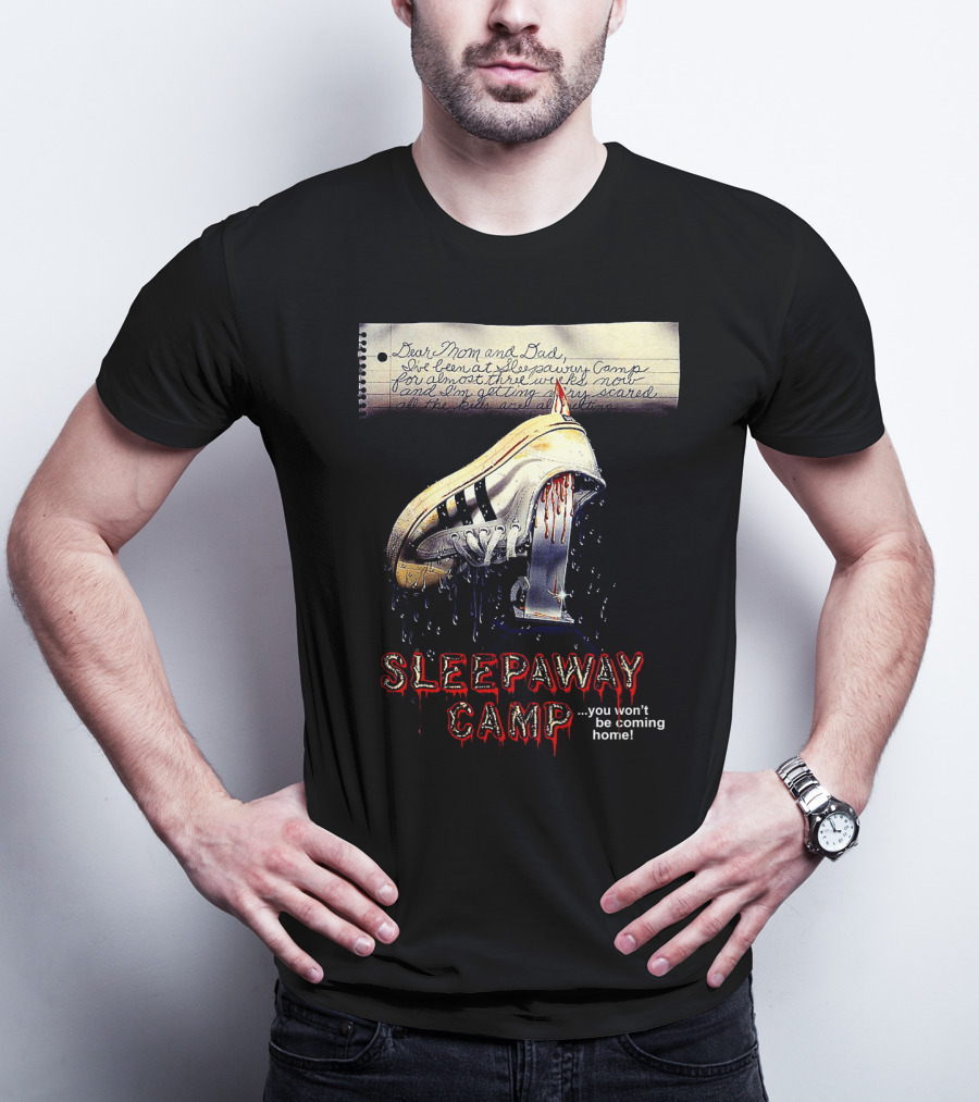 Sleepaway Camp You Won't Be Coming Home Bloody Shoe Note T-Shirt