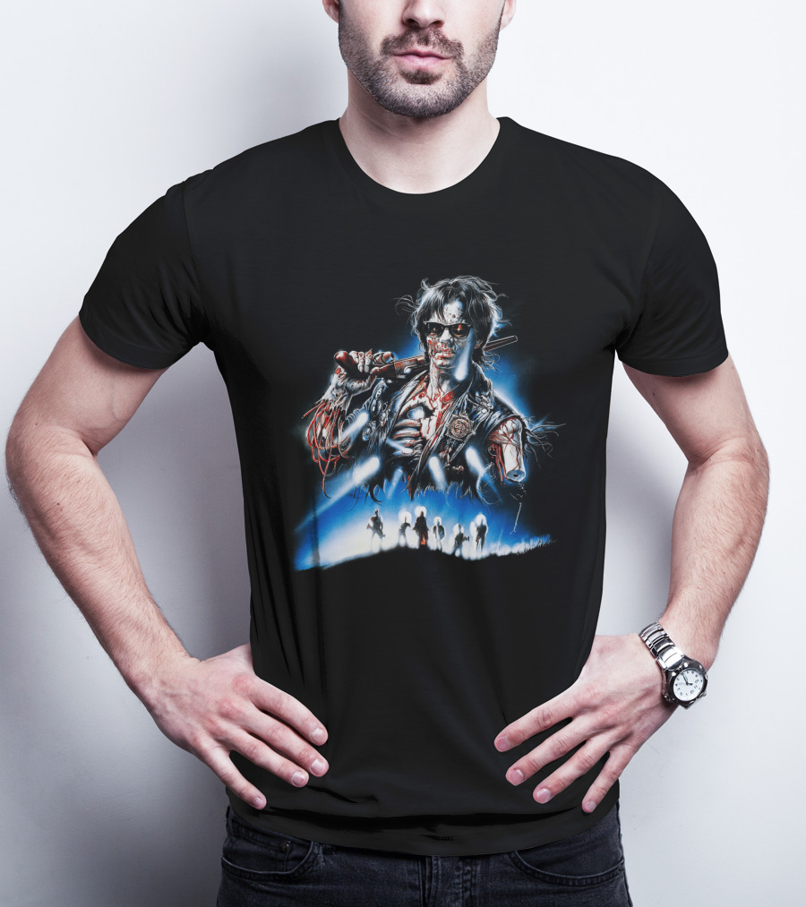 Near Dark Vampire Art With Guitarist And Silhouette Group T-Shirt