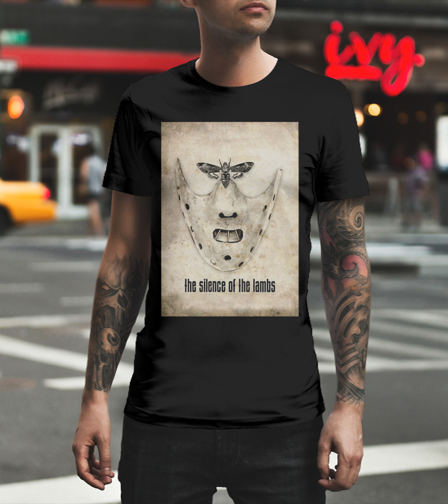 The Silence Of The Lambs Hannibal Lecter Mask With Death's-Head Hawkmoth T-Shirt