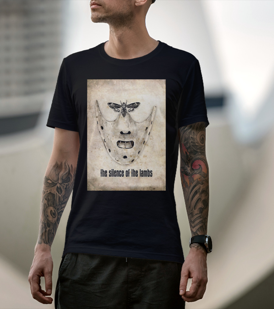 The Silence Of The Lambs Hannibal Lecter Mask With Death's-Head Hawkmoth T-Shirt