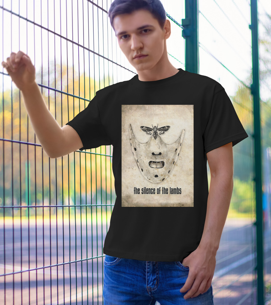 The Silence Of The Lambs Hannibal Lecter Mask With Death's-Head Hawkmoth T-Shirt
