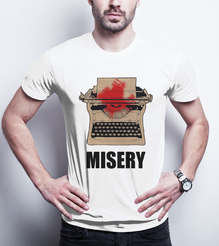 Misery Typewriter With Blood Splatter T-Shirt
