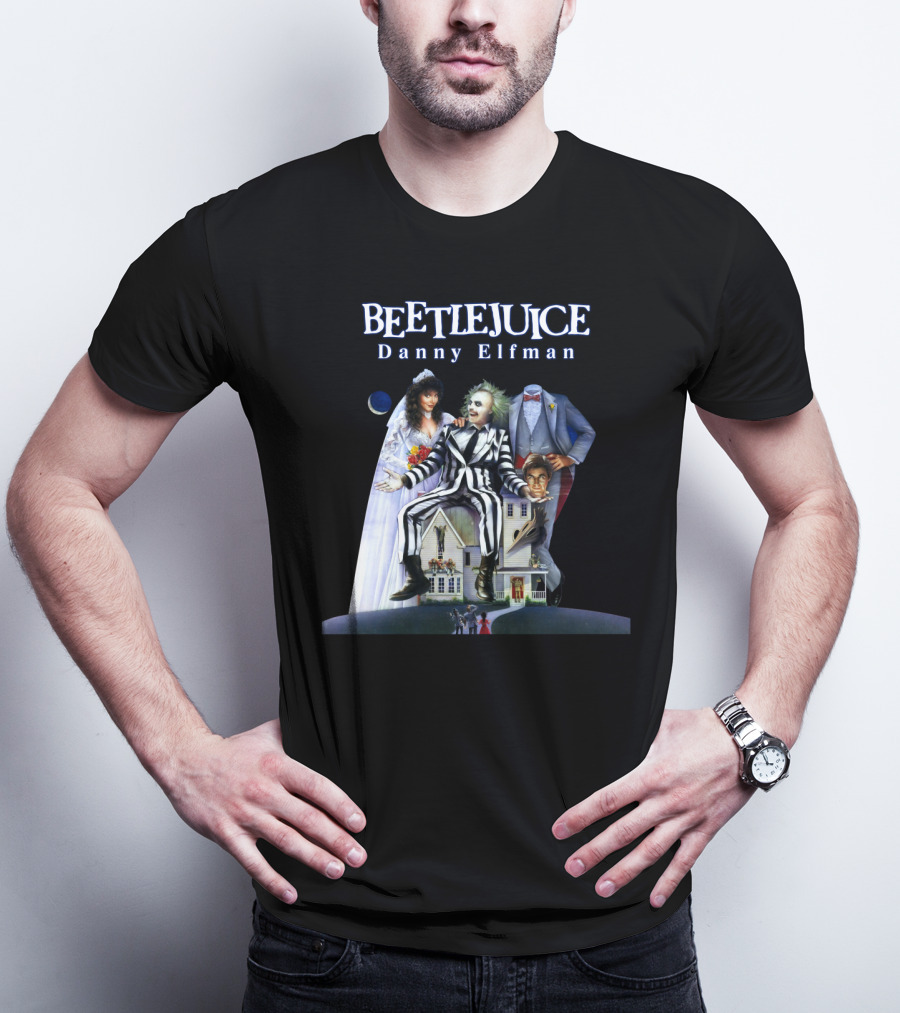 Beetlejuice Danny Elfman Striped Suit House Wedding Scene T-Shirt