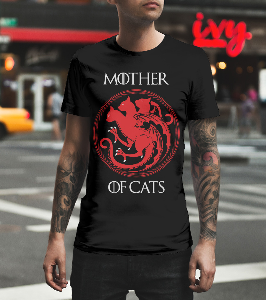 Mother Of Cats Game Of Thrones Parody Targaryen Sigil T-Shirt