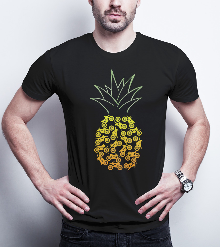 Motocross Pineapple Motorbike T-Shirt