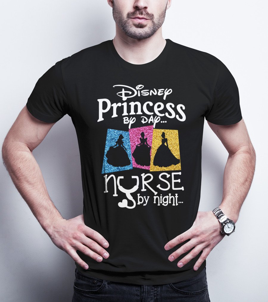 Disney Princess By Day Nurse By Night T-Shirt