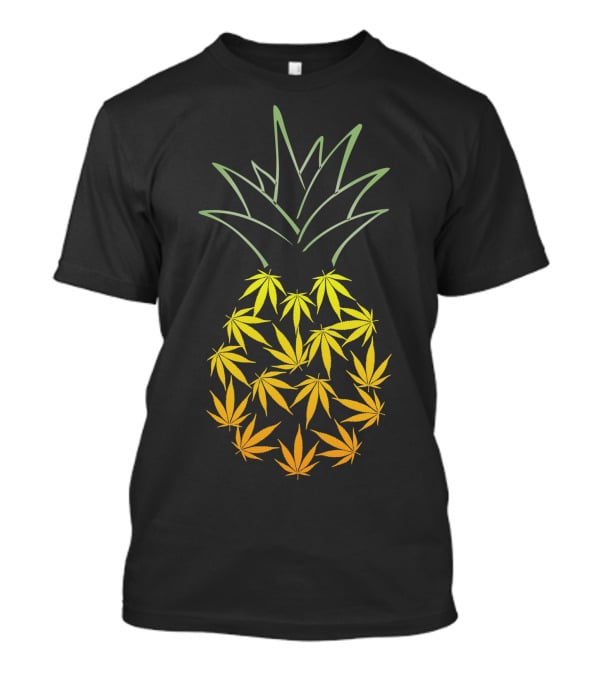 Weed Pineapple Cannabis Leaf Fusion T-Shirt