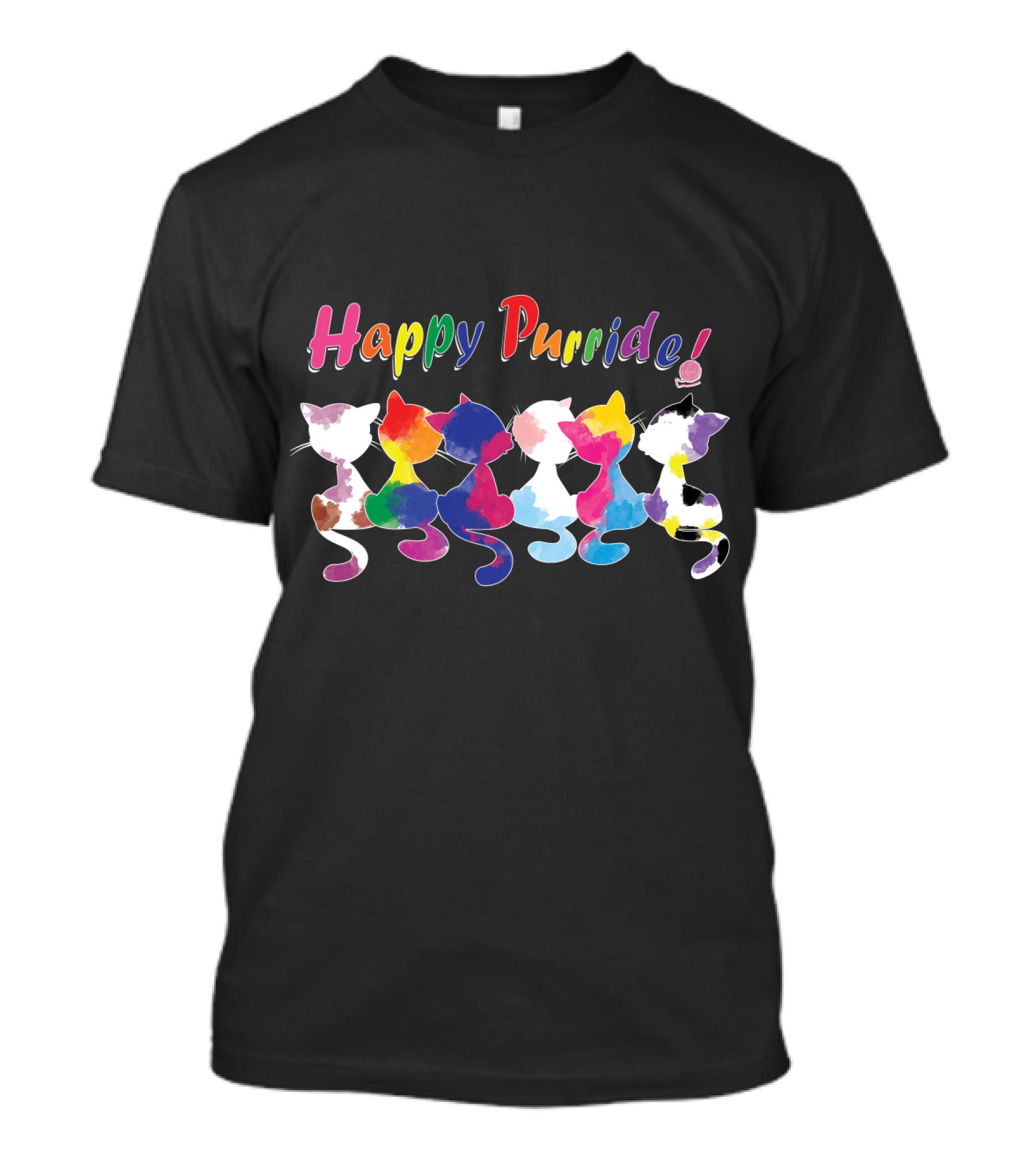 Happy Purride Rainbow Cats T-Shirt