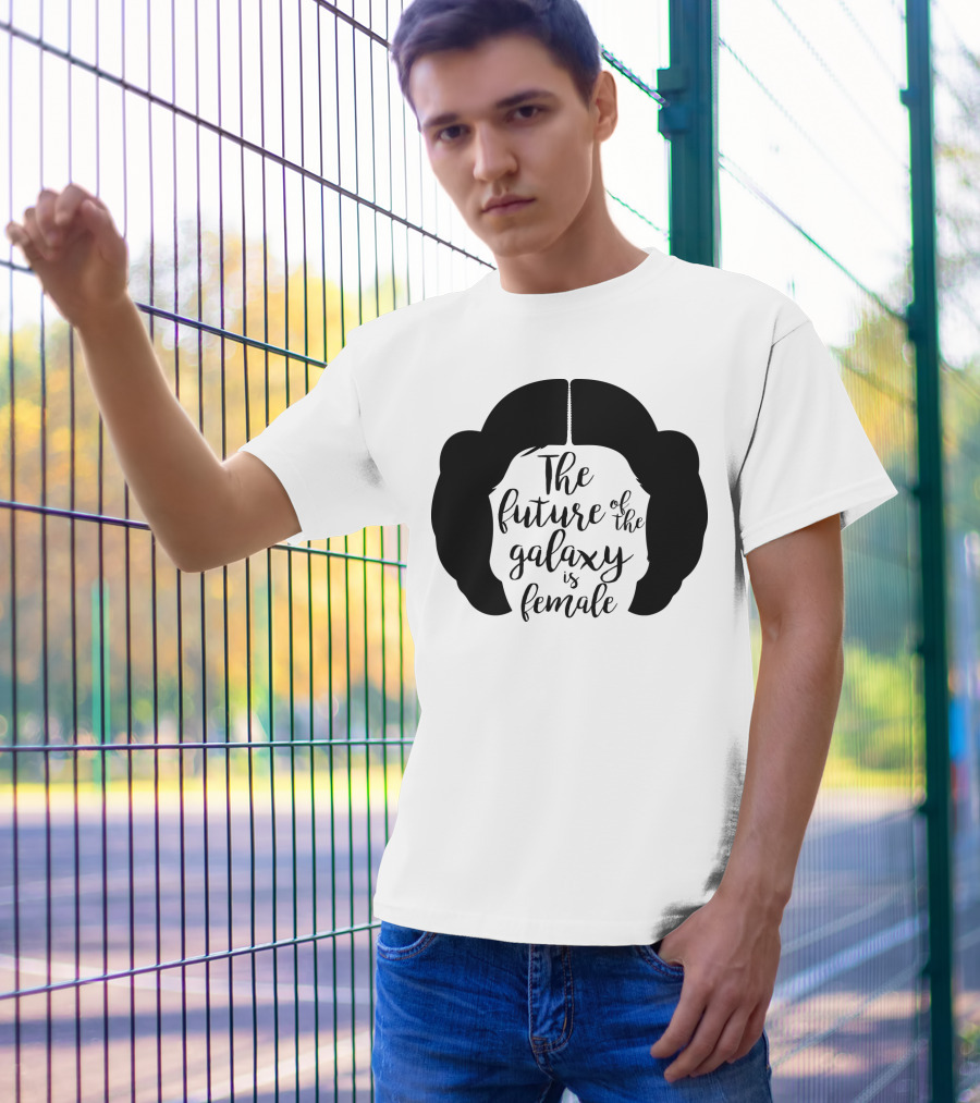 The Future Of The Galaxy Is Female Rebel Princess Leia Hair T-Shirt