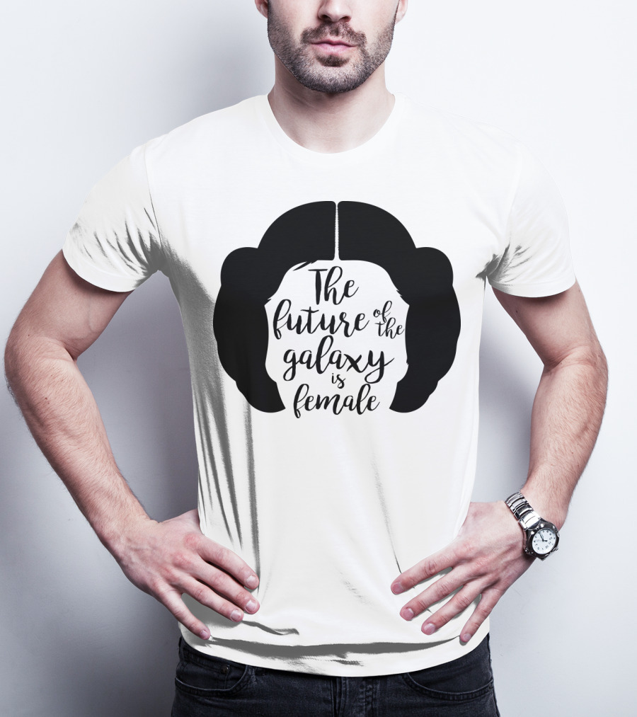 The Future Of The Galaxy Is Female Rebel Princess Leia Hair T-Shirt
