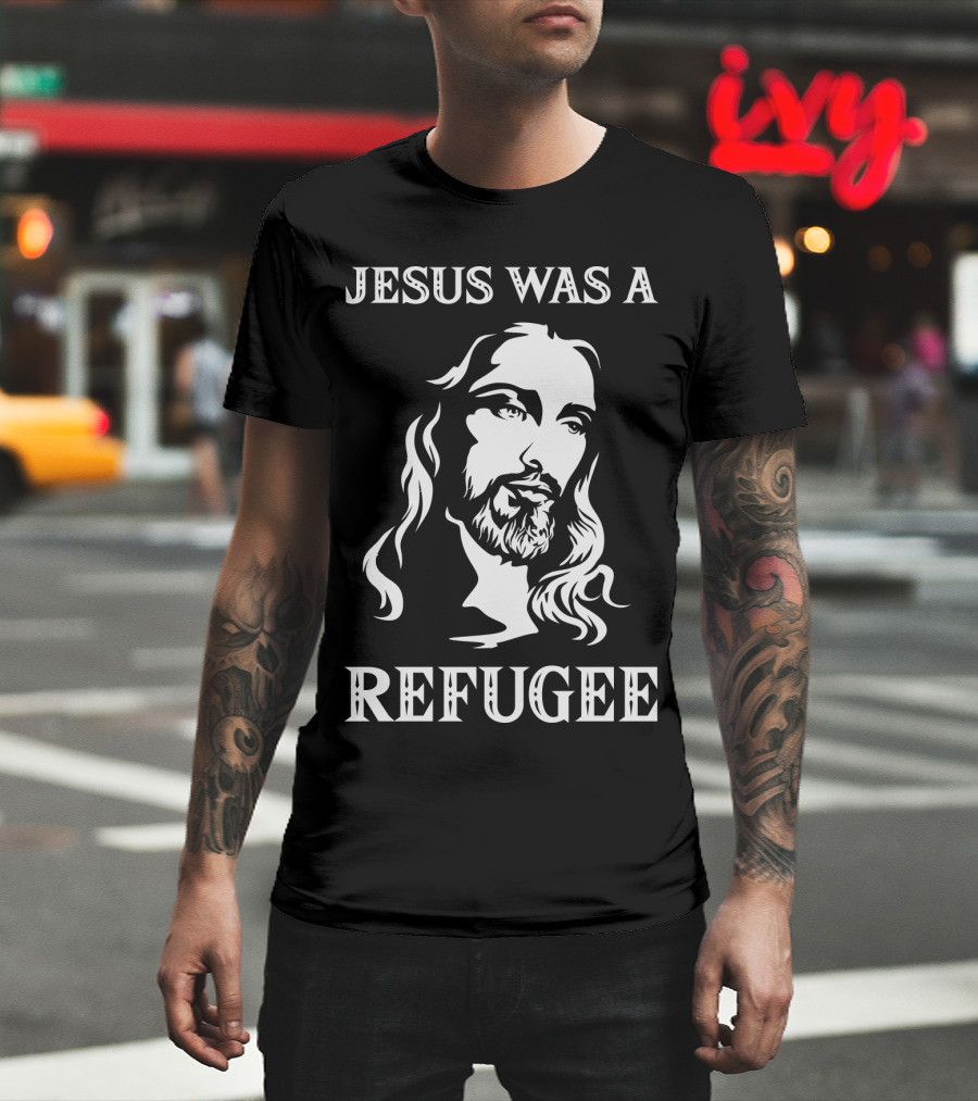 Jesus Was A Refugee Face Of Christ T-Shirt