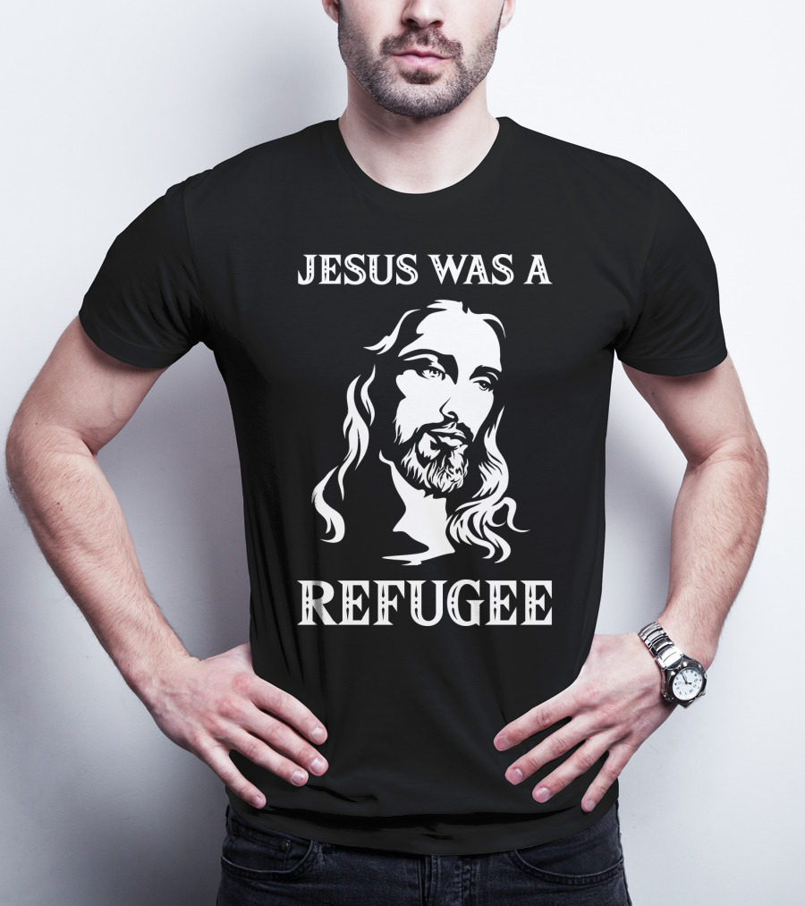 Jesus Was A Refugee Face Of Christ T-Shirt