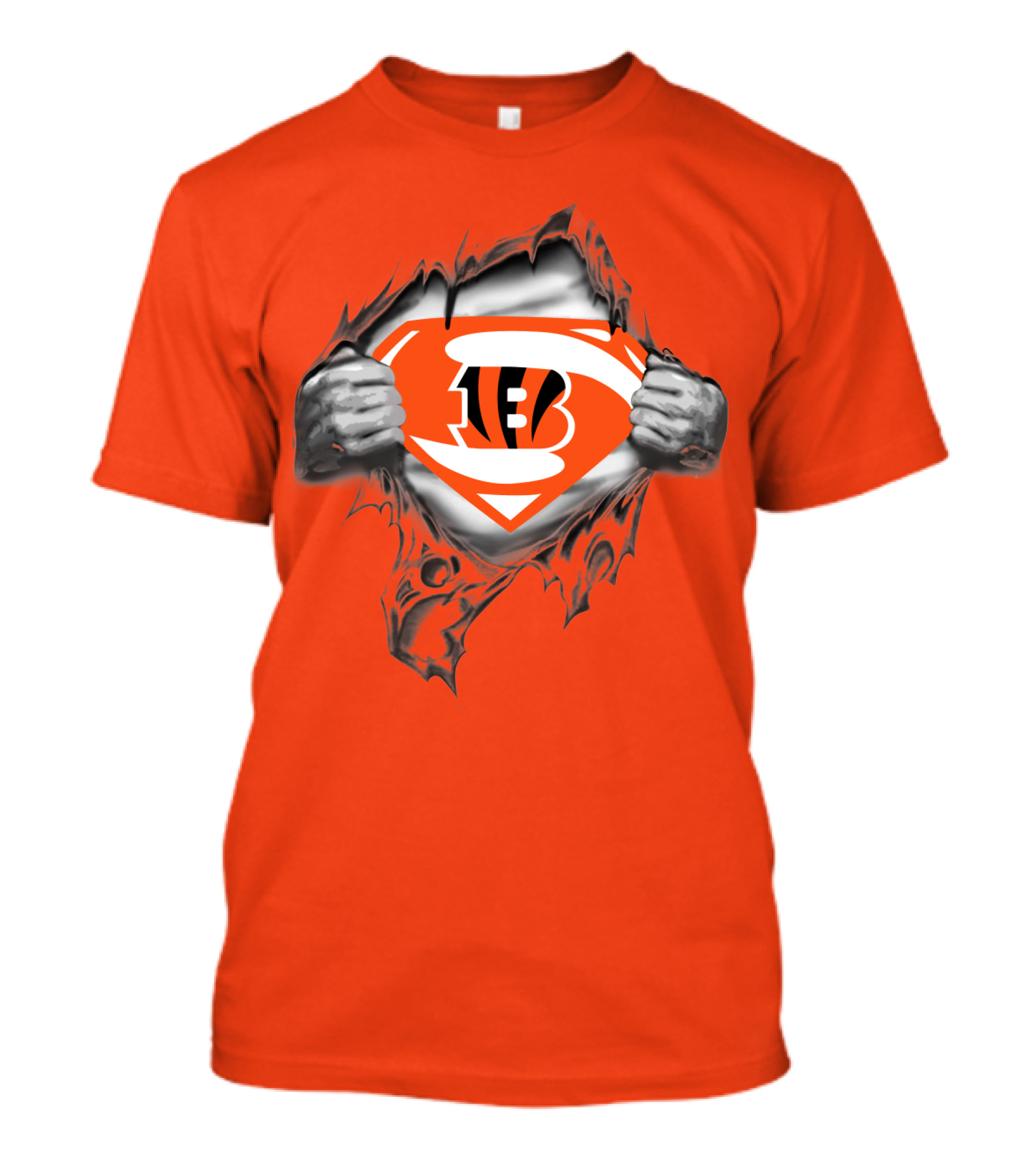 Bengals Superman Emblem Tear T-Shirt