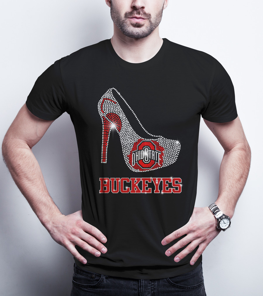 Ohio State Buckeyes Rhinestone High Heel T-Shirt