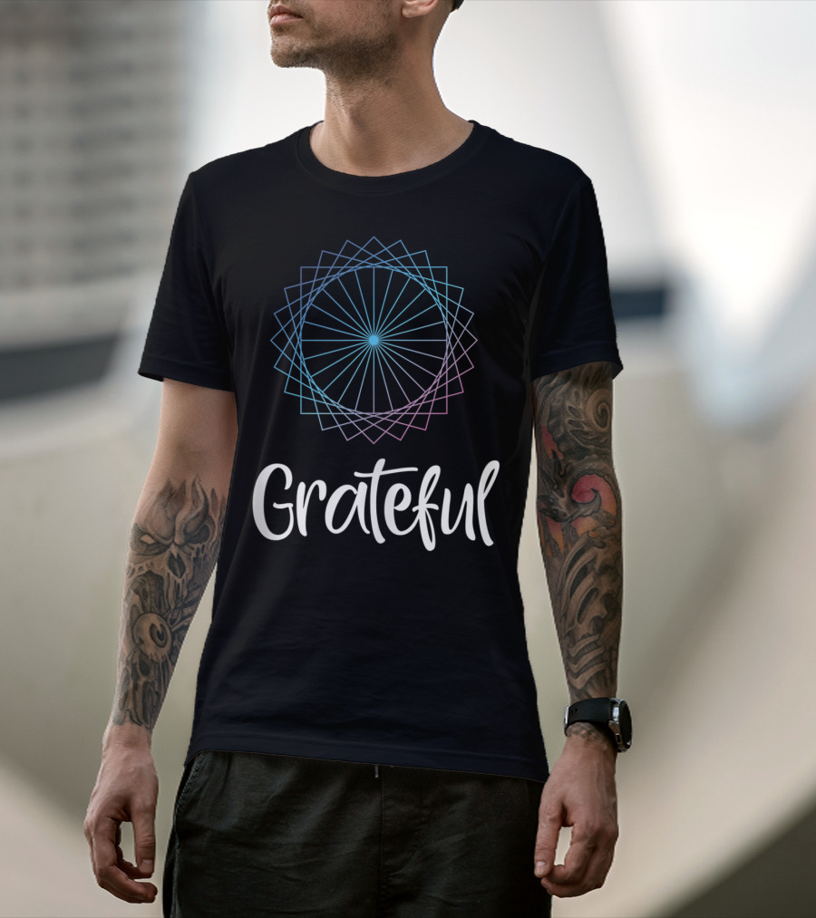 Grateful Mandala Gratitude Spirituality Meditation T-Shirt
