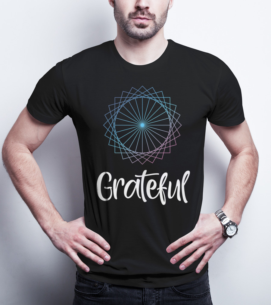 Grateful Mandala Gratitude Spirituality Meditation T-Shirt