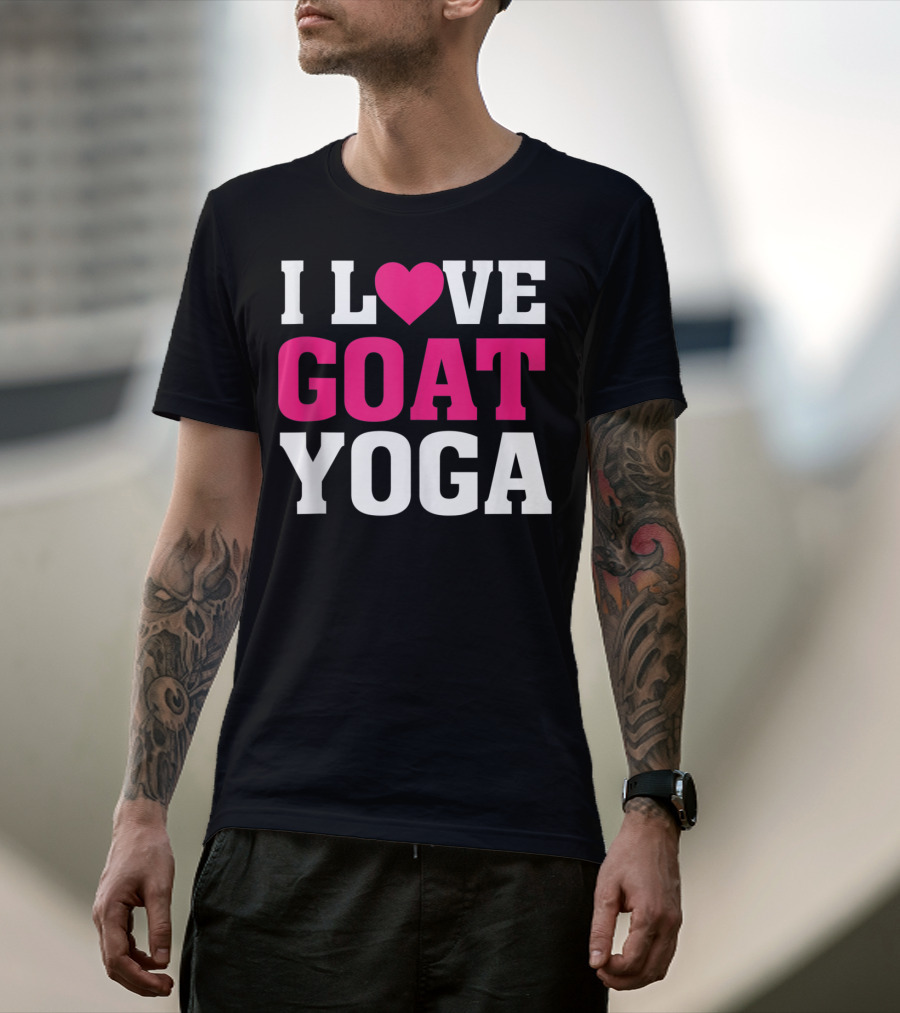 I Love Heart Goat Yoga T-Shirt