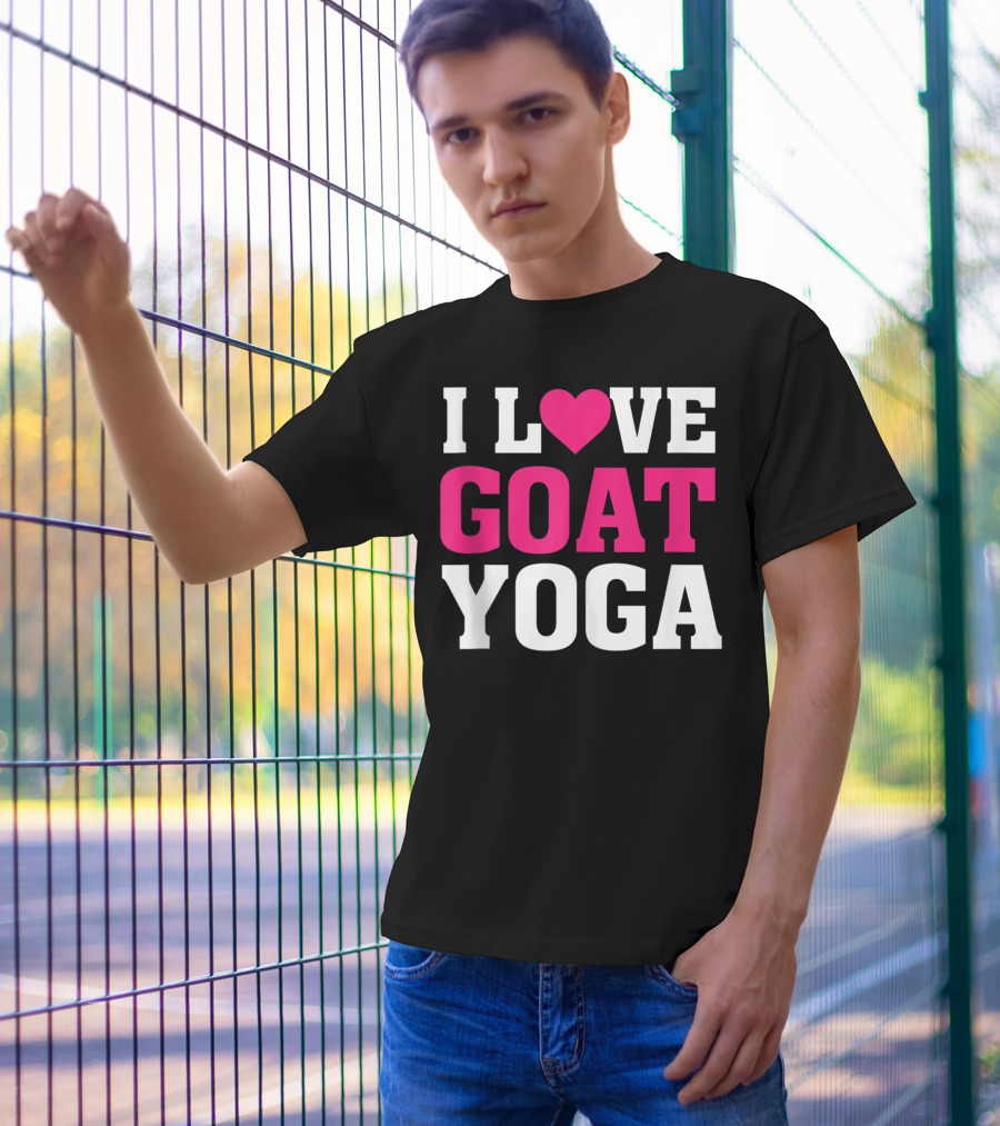 I Love Heart Goat Yoga T-Shirt